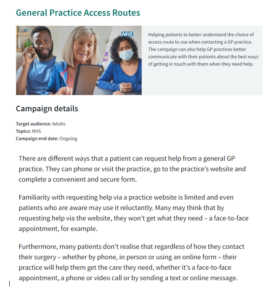 General Practice Access Routes - Kingfisher Practice