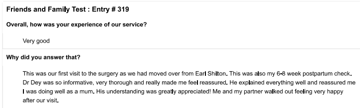 Family and Friend Test Results - Barwell & Hollycroft Medical Centres