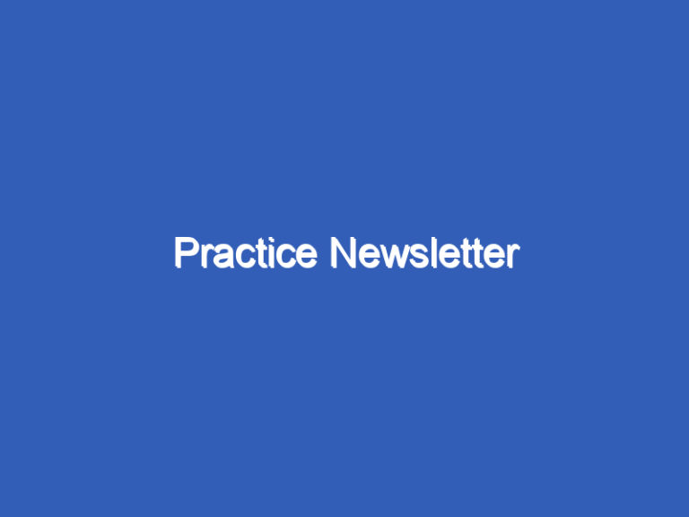 Practice Newsletter - Nettleham Medical Practice