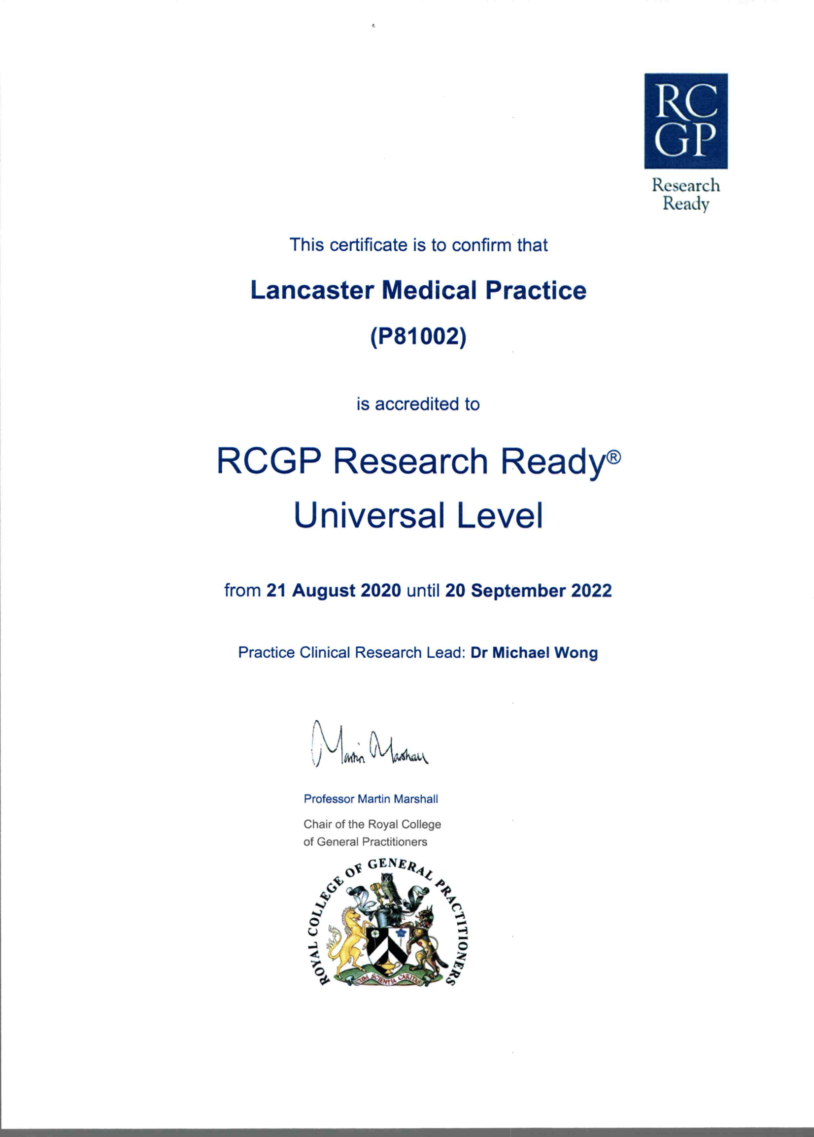 Research Active Practice - Lancaster Medical Practice