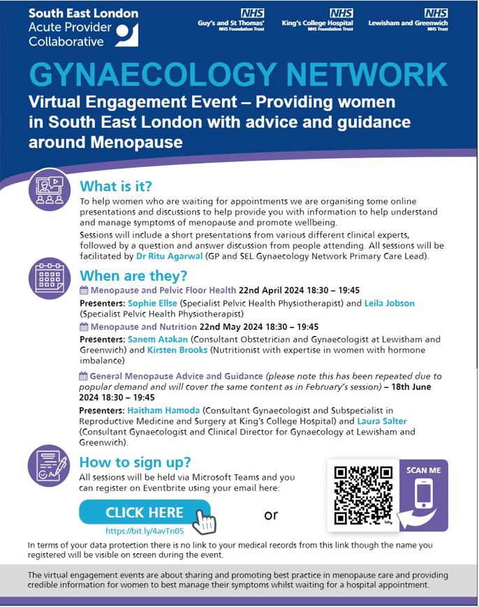 GYNAECOLOGY NETWORK - New Eltham & Blackfen Medical Centre