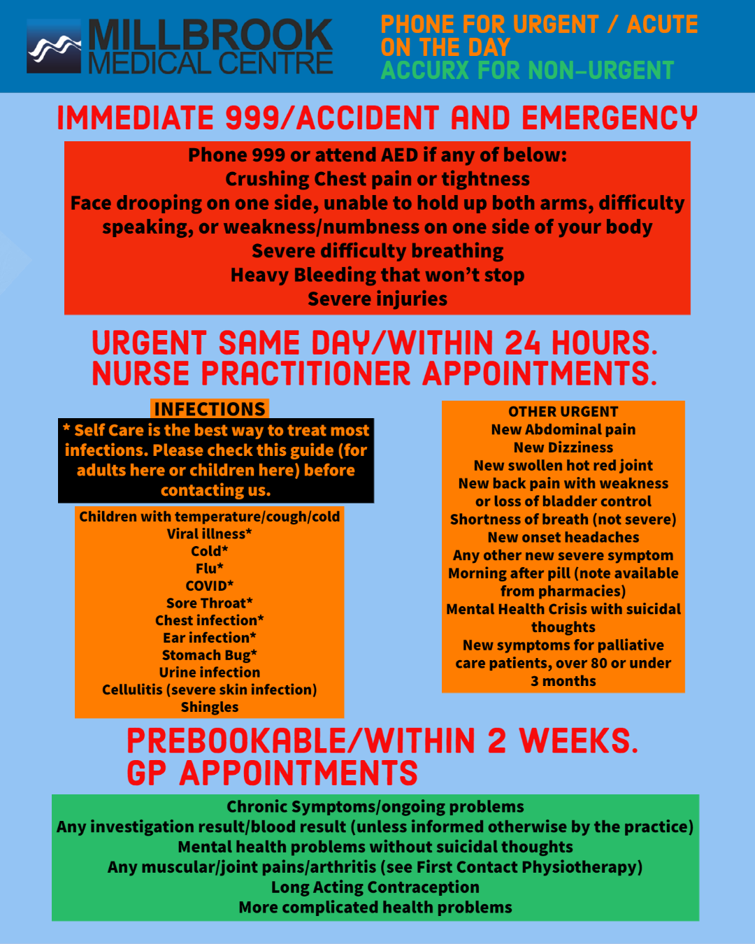 Health Information - Millbrook Medical Centre