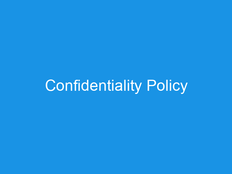 Confidentiality Policy - Quintin Medical Centre
