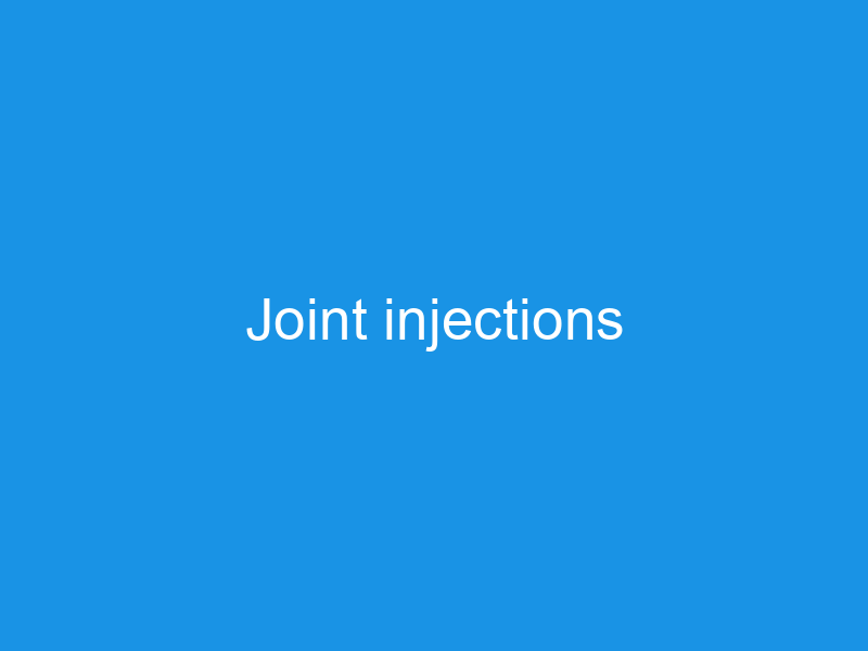 Joint Injections - Quintin Medical Centre