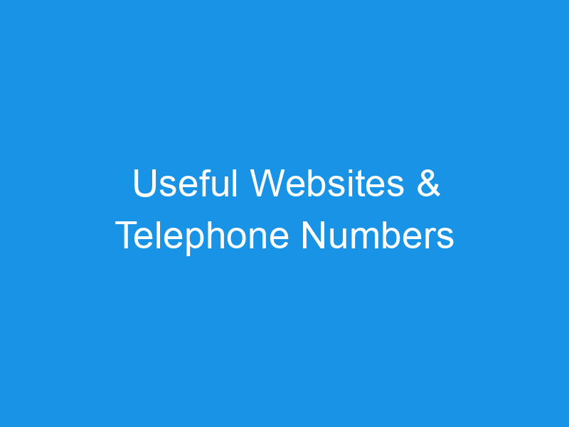 Useful Websites & Telephone Numbers - Open Door Surgery