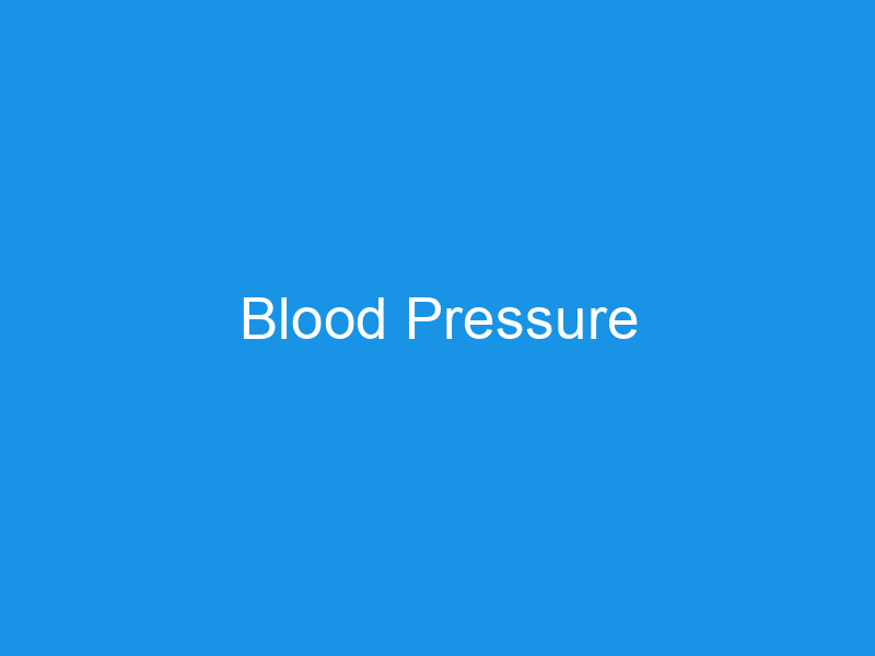 Blood Pressure - The Manor Surgery