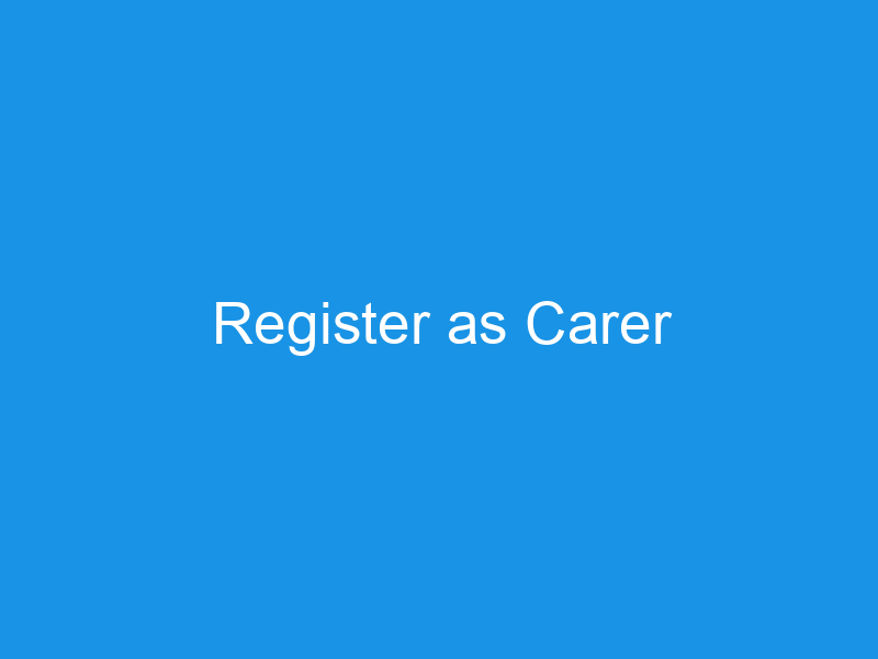 Register as Carer - The Manor Surgery