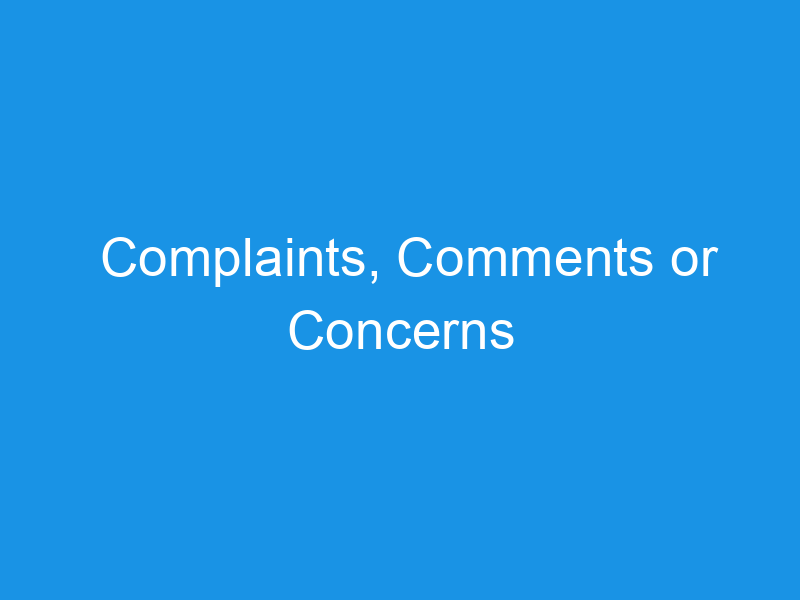 Complaints - Whitby Health Partnership