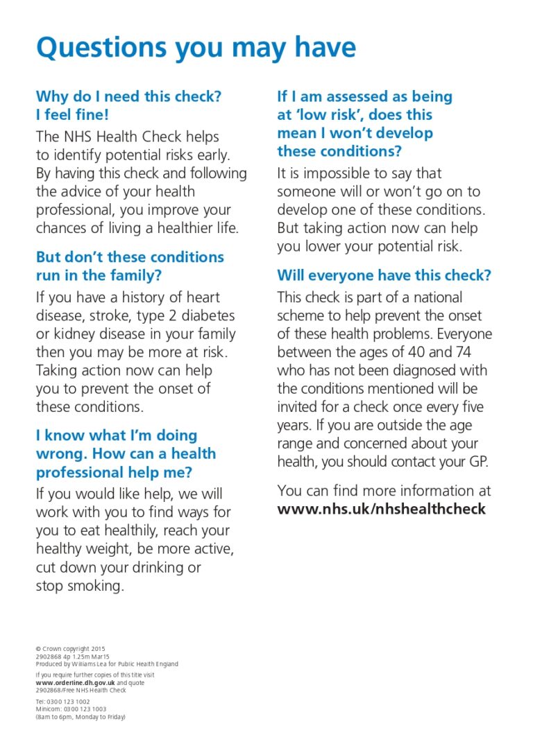 NHS Health Check - Roman Road Health Centre