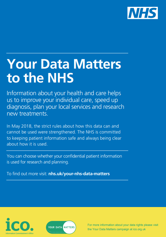 Data Protection and Confidentiality. Your Data Matters to the NHS ...