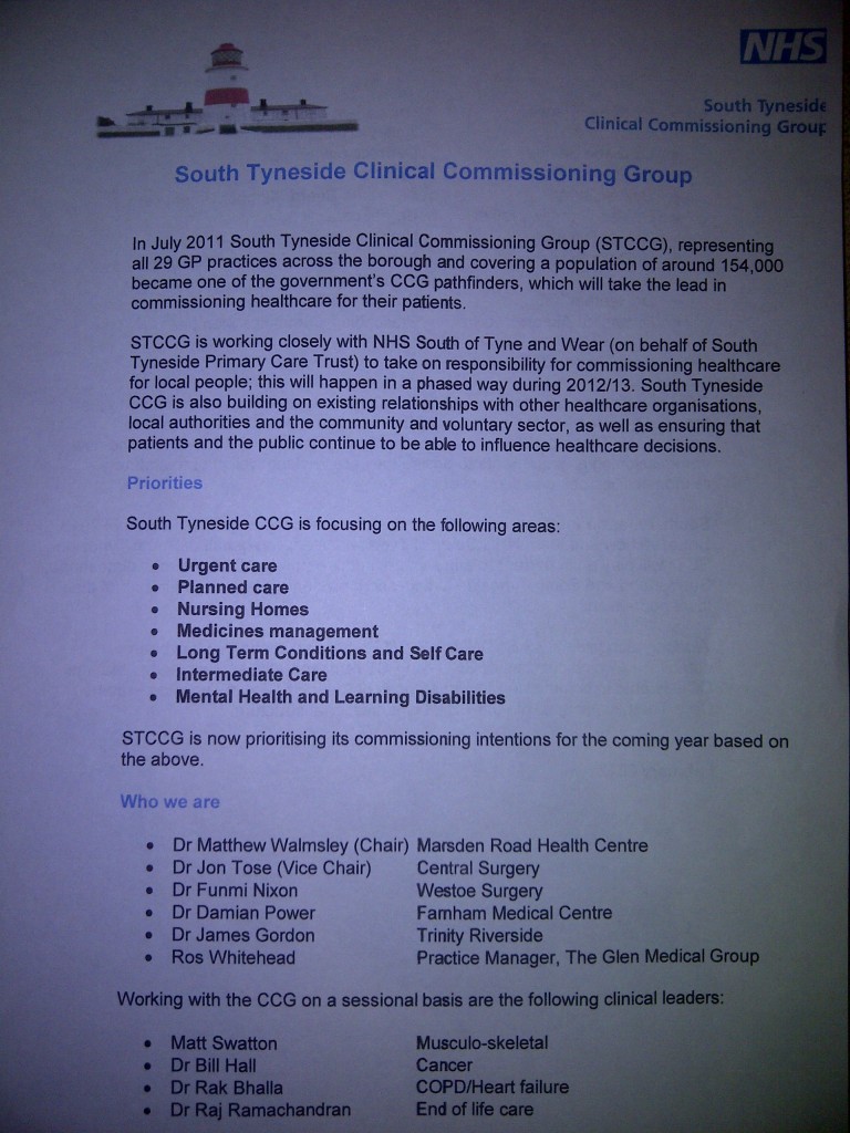 South Tyneside Clinical Commissioning Group - The Glen Medical Group