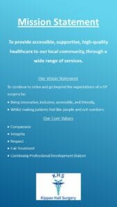 Mission, Vision & Values - Kippax Hall Surgery