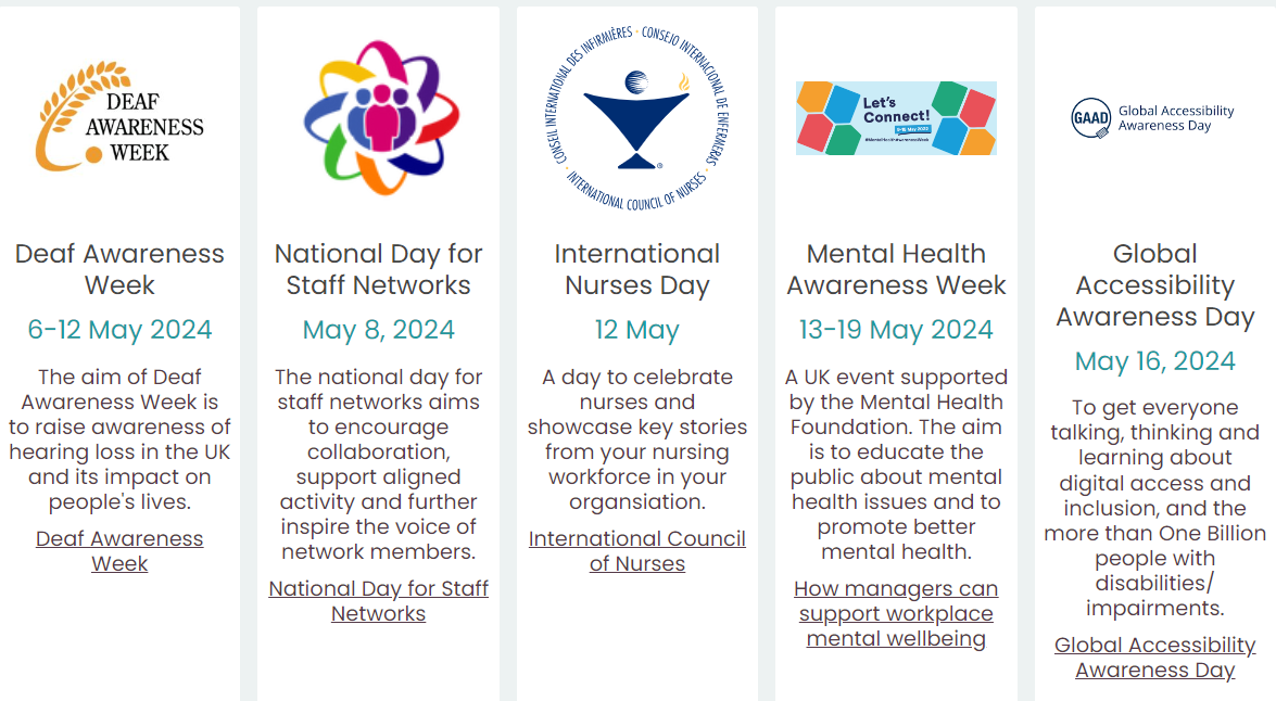 Health and wellbeing awareness days. - Kippax Hall Surgery