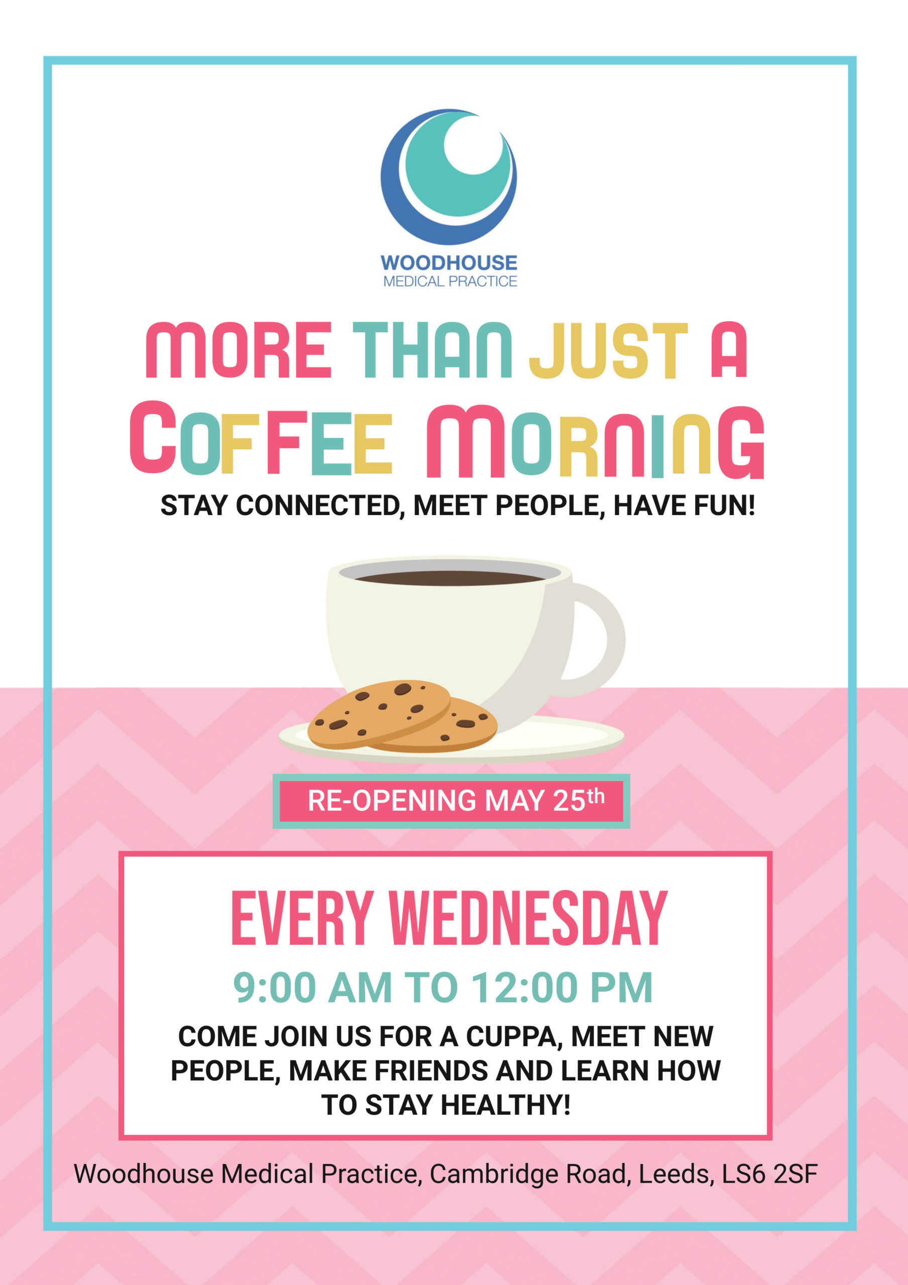 Coffee Morning - Every Wednesday - Woodhouse Medical Practice