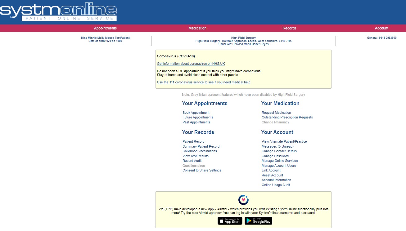 Making the most of Online Services - High Field Surgery