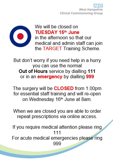 Advance Notice of Closure for Staff Training 15 June 2021 - Wistaria ...