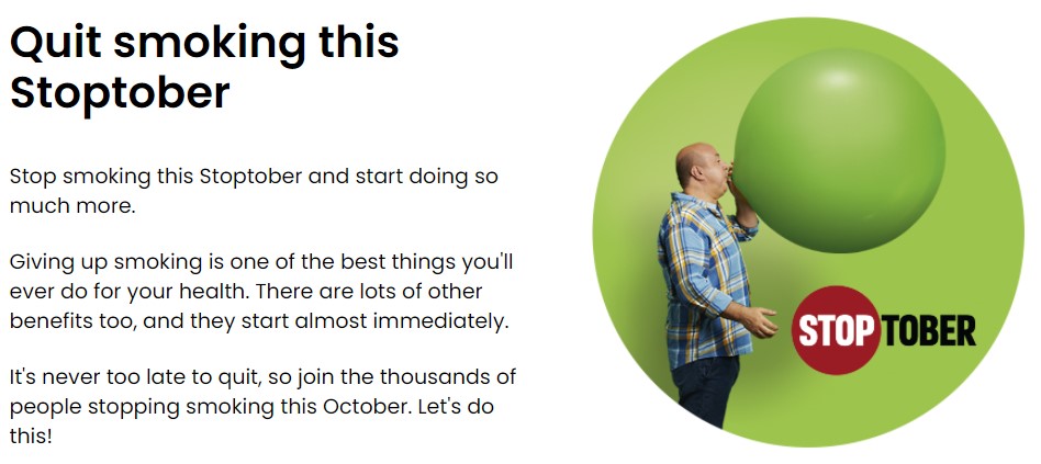 Stoptober 2021 - Wistaria and Milford Surgeries