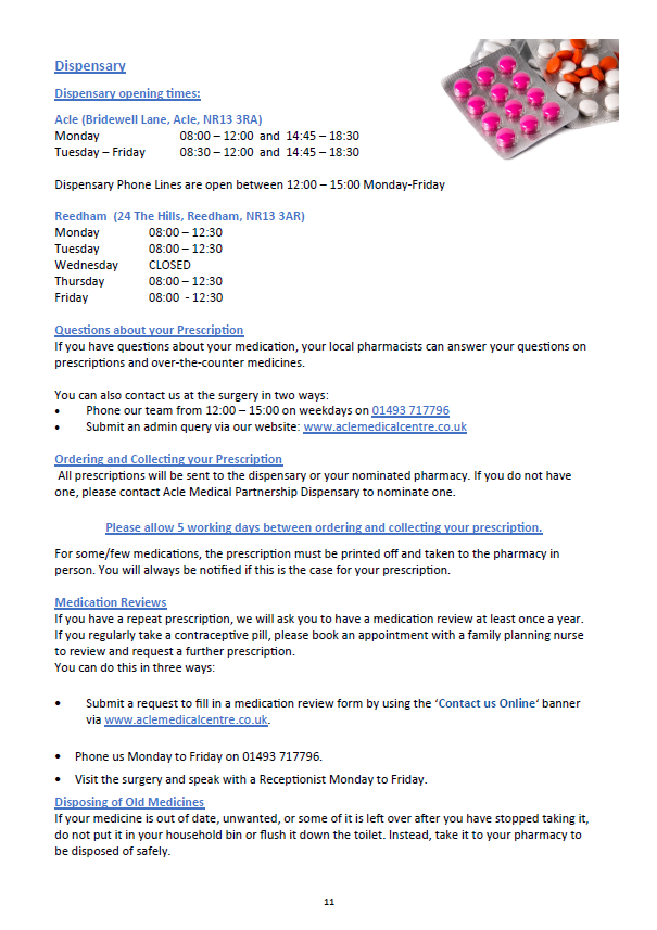 Practice Information Leaflet - Acle Medical Partnership