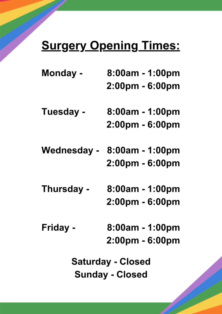Opening Times - The Spinney Surgery
