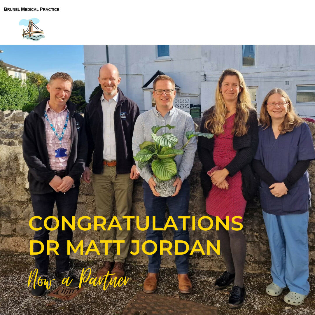 Dr Matt Jordan is now a GP Partner. - Brunel Medical Practice